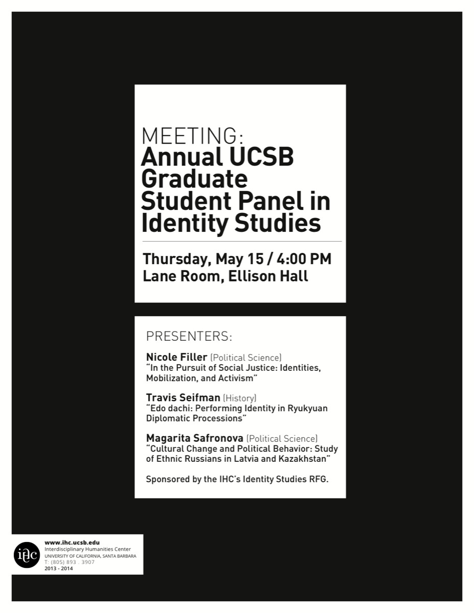 Annual UCSB Graduate Student Panel in Identity Studies ...